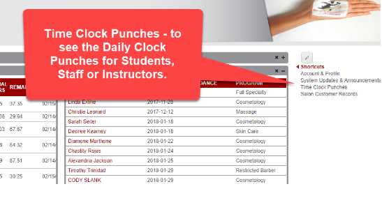 Time Clock Punches Prestige Software